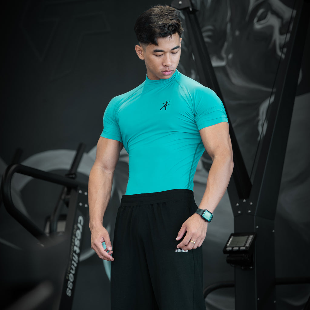 Hustle High Neck Compression T-shirt – Athflex