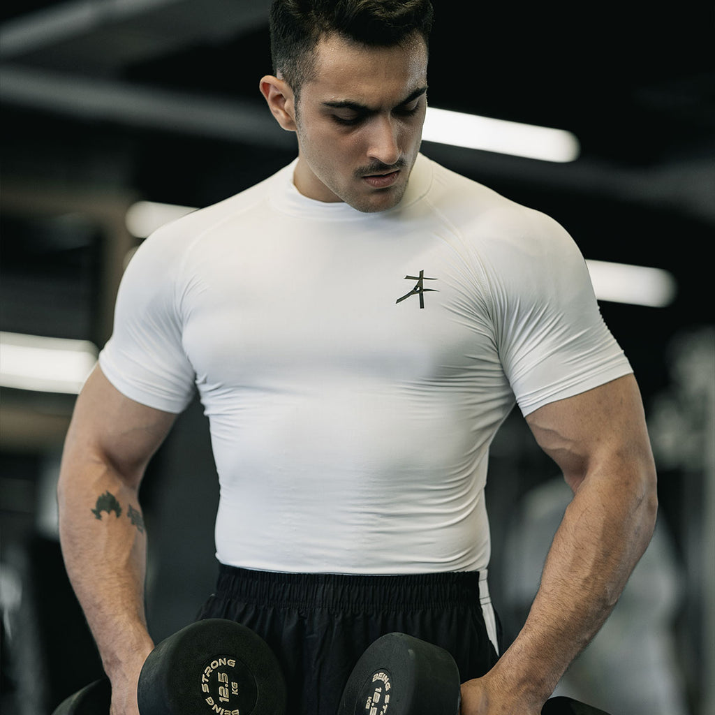 Hustle High Neck Compression T-shirt – Athflex