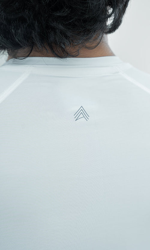 White Ace Compression T-Shirt For Men - Half Sleeve