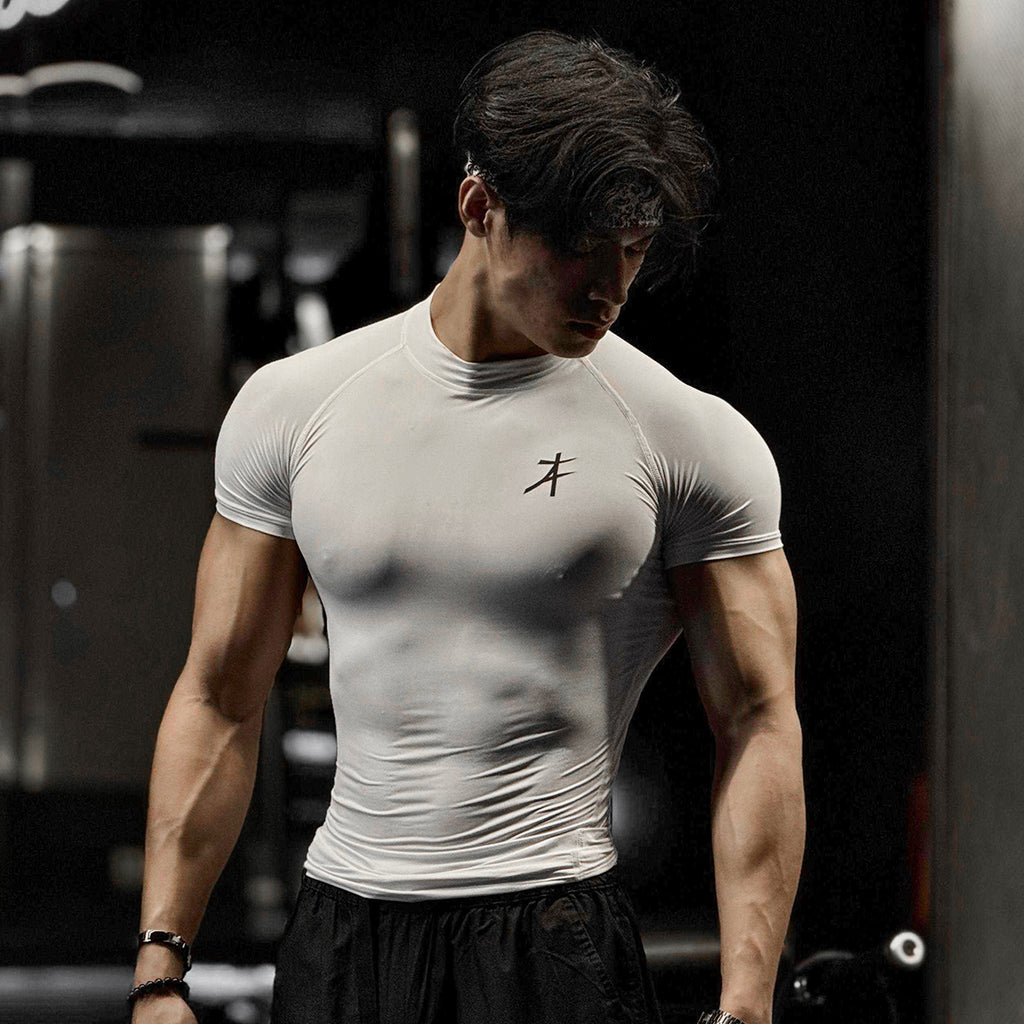 Hustle High Neck Compression T-shirt – Athflex