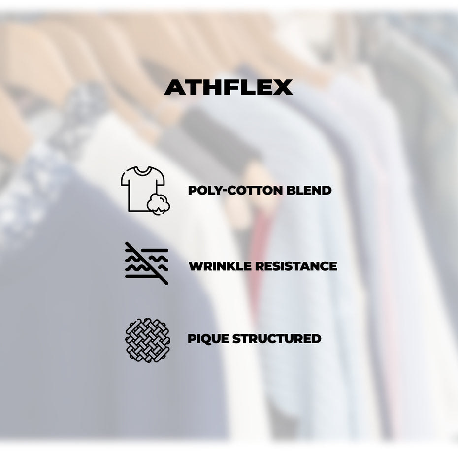 Athflex Pique Polo T-Shirt | Marble White | Gym Wear Online